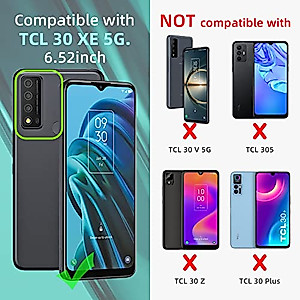 nancheng Phone Case for TCL 30 XE 5G, Case for 6.52-inch TCL 30 XE 5G Cute Soft Silicone Pink Cover for Girls Women with Ring Kickstand Shockproof Protection Case - Rose Butterfly