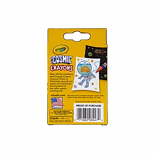Crayola Cosmic Crayons, Pearl & Glitter Colors, 24ct Crayons, Gift for Kids, Ages 4 & up