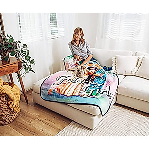 The Golden Girls Raschel Fleece Throw Blanket | Plush Soft Polyester Cover for Sofa and Bed