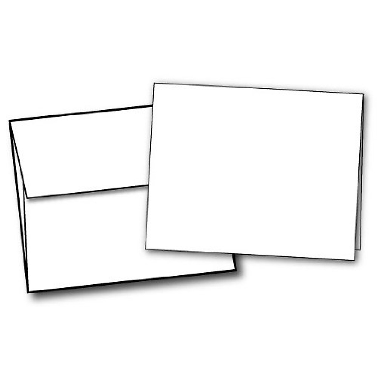 Heavyweight Blank White Greeting Card Sets - A2 Size 4.25" x 5.5" - 20 Cards & Envelopes - For Inkjet/Laser Printers