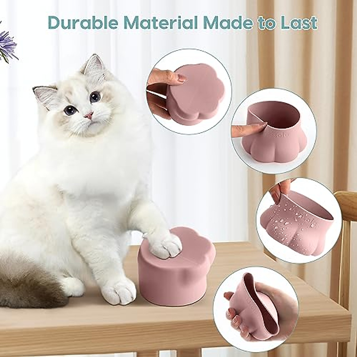 ORIHILL x Akisola Cat Paw Boot Sleeve, Silicone Bottom Cover Bumper for Water Bottle,Suitable for 40Oz Hydro Flask,Simple Modern and Stanley Tumbler,Stanley Silicone Boot (Pink Dusk)