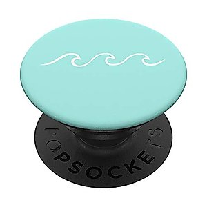 cute minimalist soft aesthetic beach surf green wave kawaii PopSockets Swappable PopGrip