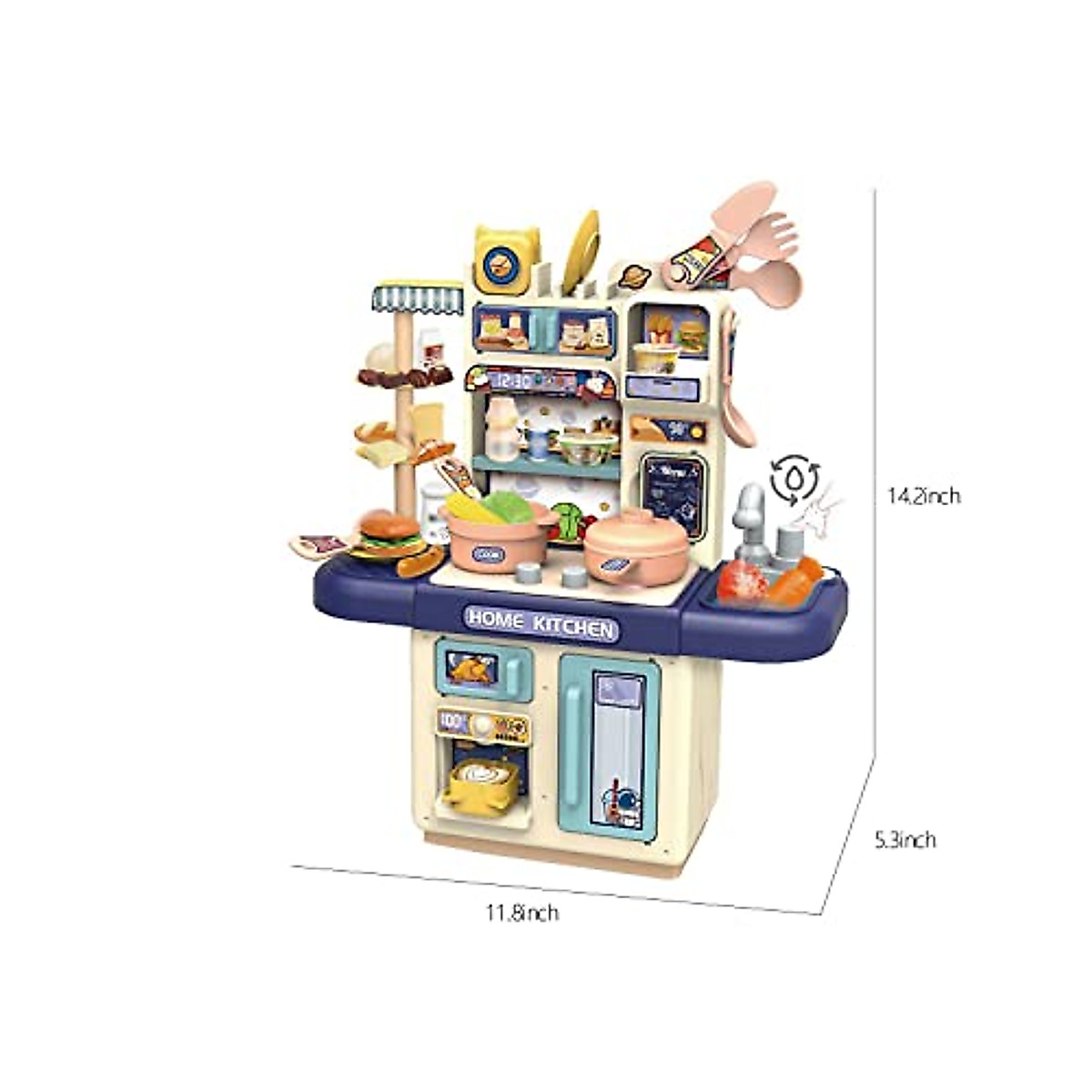 Kids Toys Kitchen Set for Girls Boys Pots and Pans Chef Hat Cooking Utensils Playset Birthday Gifts Pretend Play Food Fun Educational Toys for Toddler Sensory Toys