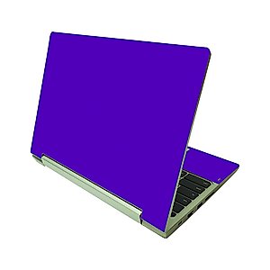 MightySkins Skin Compatible with Lenovo IdeaPad Flex 3 Chromebook 2-in-1 11.6" (2021) - Solid Purple | Protective, Durable, and Unique Vinyl Decal wrap Cover | Easy to Apply | Made in The USA