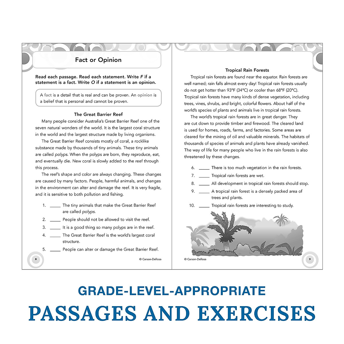 Carson Dellosa | Skill Builders Reading Comprehension Workbook | 5th Grade, 80pgs