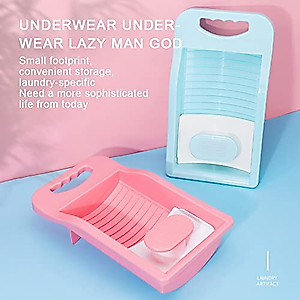 Washboard for Laundry, Personal Underwear Sock Washing Board Plastic Mini Hand Washing Machine for Hand Washing Diaper Clothes and Small Items