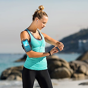 Phone Holder for Running, Karvense Phone Arm Bands for Running Exercise Workout Jogging, for iPhone 15 Pro Max/15 Plus/14 Pro Max/13 Pro Max, Samsung Galaxy S24 +/Ultra, to 6.9'', Cell Phone Armband