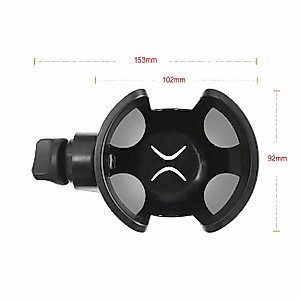 NUOSHIKE Stroller Cup Holder, Baby Water Bottle Holder, Bicycle Bottle Holder, Wide Calibre, Universal Cup Holder for Rollator, Boat, Walker, Wheelchair, with 2 pcs Stroller Hook SCH4037 Black