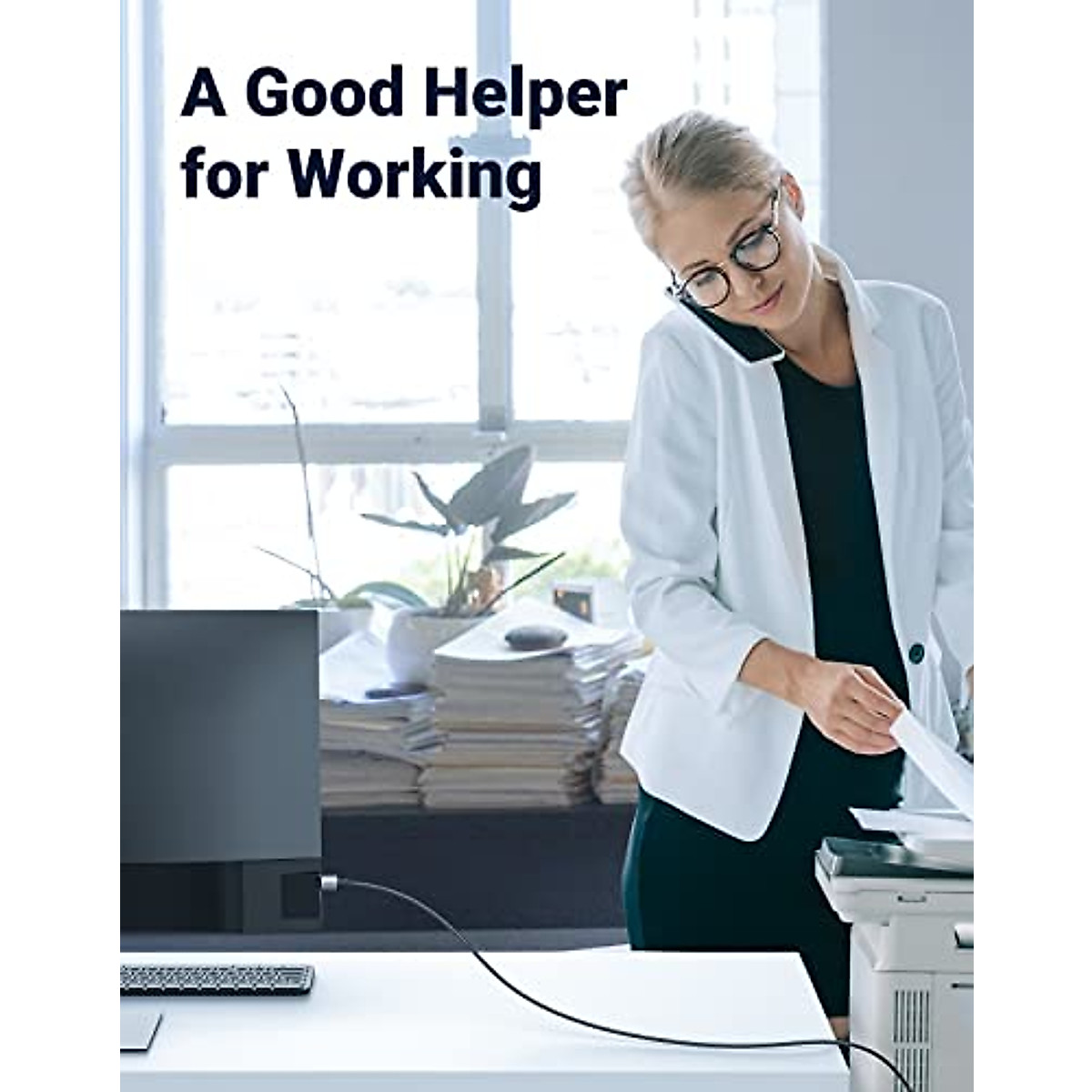 UGREEN Printer Cable, 6 FT USB A to B, Nylon Braided USB B Scanner Cord Compatible with Epson, Canon, HP, Brother, Dell, Samsung, Piano, DAC, Lexmark, Xerox, and More