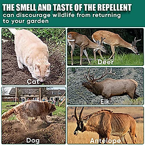 SEEKBIT 4 Pack Deer Rabbit Cat Dog Repellent Outdoor Indoor, Cat Deterrent Repels Cat Dog Deer Rabbit from Garden, Deer out Animal Repellent Deter Deer Away for Garden Yards Deer off Plants Trees Cars