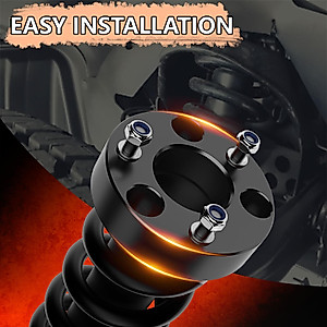 2" Front Leveling Lift kit for Dodge Ram 1500 2006-2024 4WD, Lifronkit Raise 2 Inch Front Strut Spacers Compatible with Dodge Ram Suspension Lift Kits 2006-2023 Black Anodized(new version)