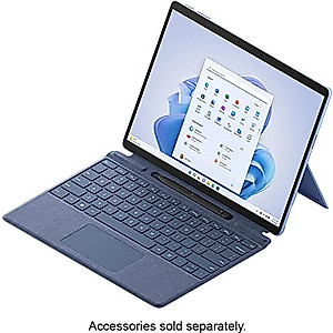 Microsoft Surface Pro 9, 13.3" Touchscreen 2-in-1 Tablet, 12th Gen Intel Core i7-1255U, Intel Iris Xe Graphics, 16GB DDR5 RAM, 512GB SSD, Windows 11h, Sapphire, Device Only, with MTC Stylus Pen