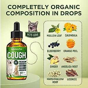 Dog Cough - Kennel Cough - Dog Allergy Relief - Supplements for Dogs & Cats Health - Allergy Relief Immune Supplement for Dogs - for Dry, Wet & Barkly Pet Cough