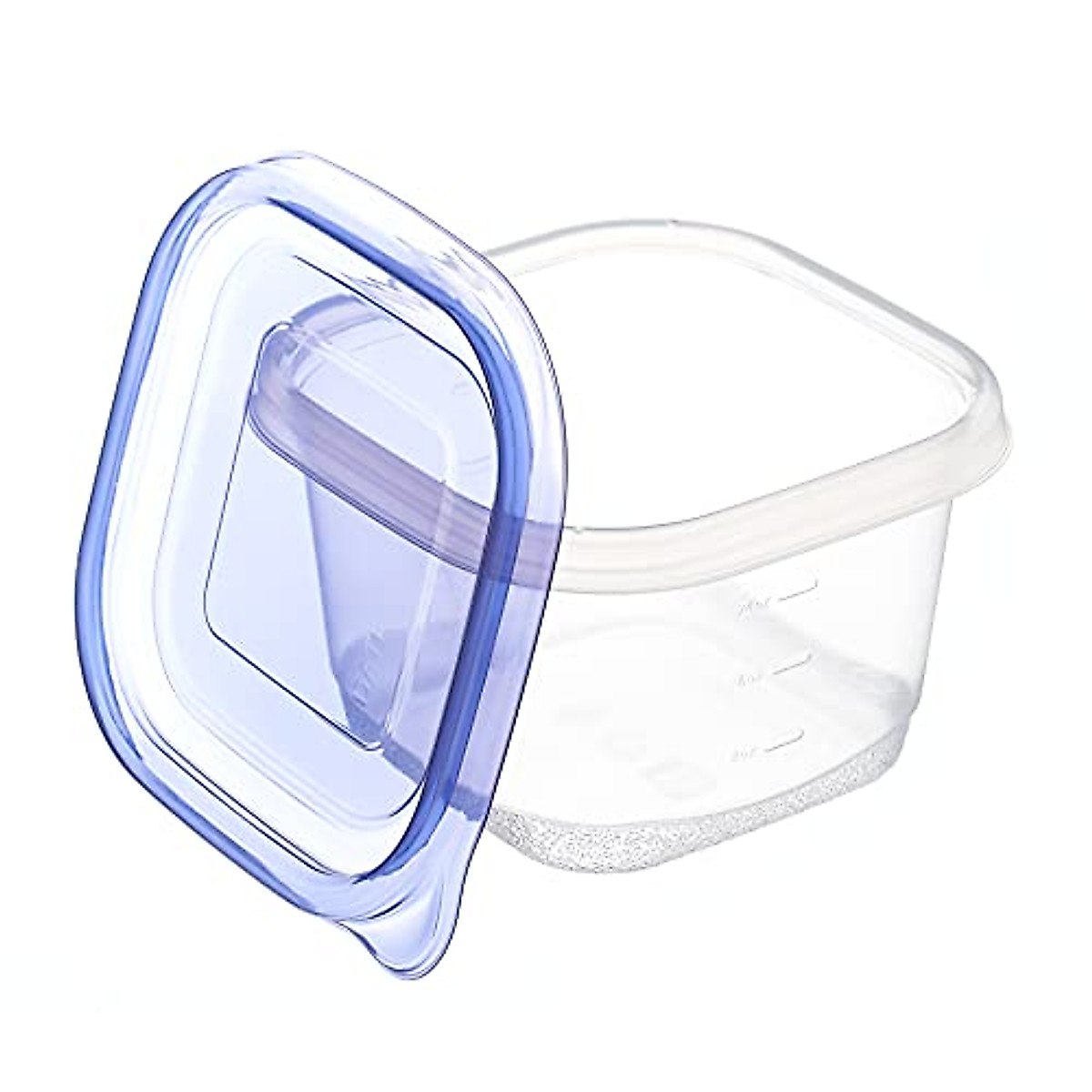 32oz Square Plastic Reusable Storage Containers with Snap On Lids - Airtight Reusable Plastic Food Storage, Leak-Proof, Meal Prep, Lunch, Togo, Stackable, Bento Box, BPA-Free by EcoQuality (3)