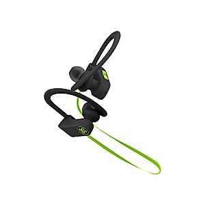 Klipxtreme JogBudz II Sports Earphones with Mic Lightweight Water-Resistant Earbuds with Ear Hooks Compatible with Siri and Google Voice, Wireless Headphones (Green)