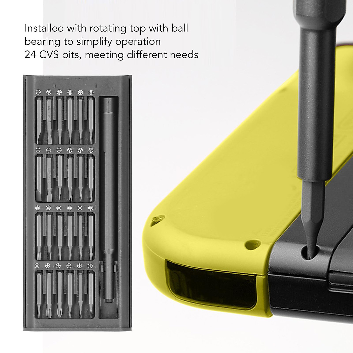 Precision Screwdriver Set Mini Electric Screwdriver with 24 CVS Bits Magnetic Repair Tool Kit for Mobile Phone, Computer, PC, Laptop, Phone, , Tablet, Home DIY