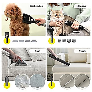 Kidken P3 Pro Pet Grooming Vacuum Suction, Low Noise Dog Kit & Suction 99% Hair, 3.3L Large Electric Clippers with Tools for Dogs Cats and Other Animals