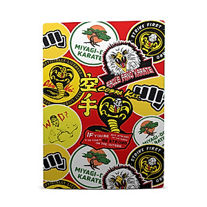 Head Case Designs Officially Licensed Cobra Kai Mixed Logos Iconic Vinyl Faceplate Sticker Gaming Skin Decal Compatible With Sony PlayStation 5 PS5 Digital Edition Console and DualSense Controller