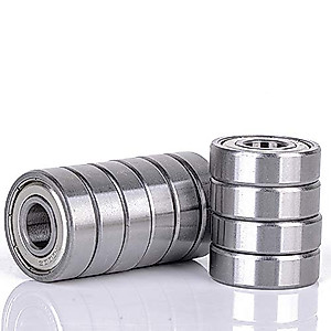 Yakamoz 2Pcs 1/4'' Shank Top and Bottom Bearing Guide Flush Trim Pattern Router Bit Set Woodworking Cutter Tool with 10 Pcs Top Mounted Replacement Bearings