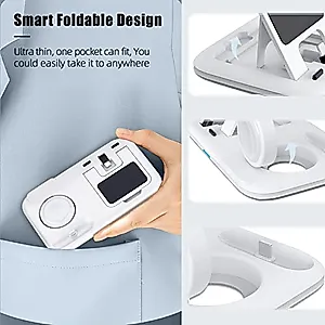 OLEBR 3 in 1 Charging Station for Multiple Devices Apple Bedside Charging Stand for iPhone and Apple Watch 7/6/SE/5/4/3/2/1 Charging Dock for AirPods Pro/3/2/1 (with 12W Fast Charger) White