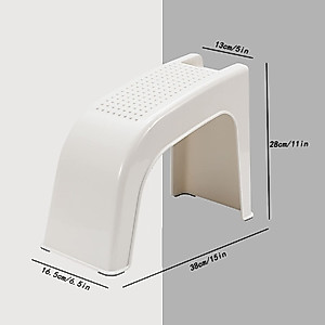 Fanwer 13.2" Shower Foot Rest for Shaving Legs- Corner Shower Stool, Small Bathroom Bench Suitable for Small Shower Spaces-Waterproof Shower Stool for Inside Shower Triangle