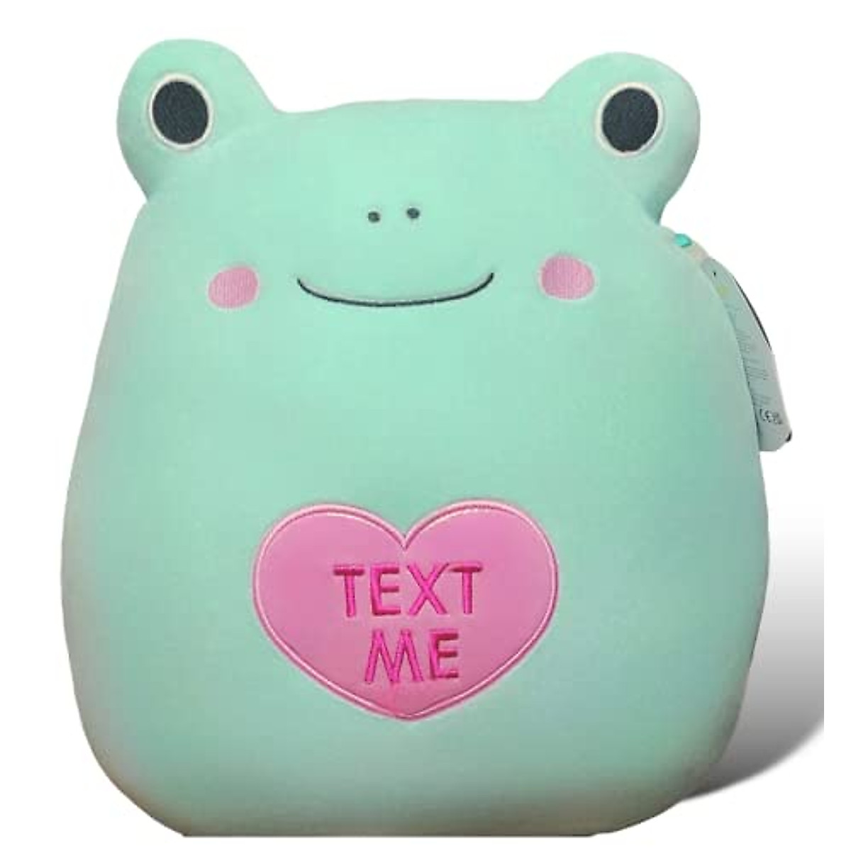 Squishmallows Official Kellytoy 12 Inch Green Baratelli Frog with “Text ME” on Belly Plush - Valentine’s Squad 2023 Stuffed Animal Toy
