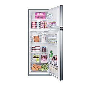 Summit FF948SS 8.8 cu.ft. Frost-Free Refrigerator-Freezer In Slim 22” Width For Small Kitchens, Stainless Steel