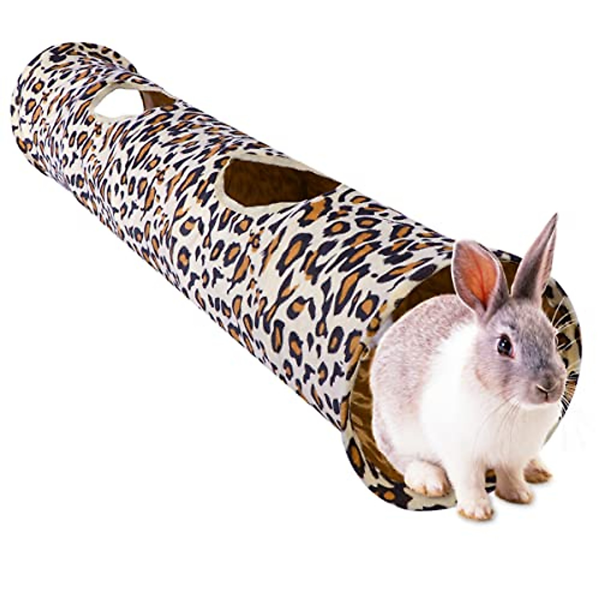 POPETPOP Collapsible Cat Tunnel Play Toy Foldable Tube, Cat Tunnels Ferret Tunnels and Tubes Tube Fun for Rabbits, Kittens and Small Animals