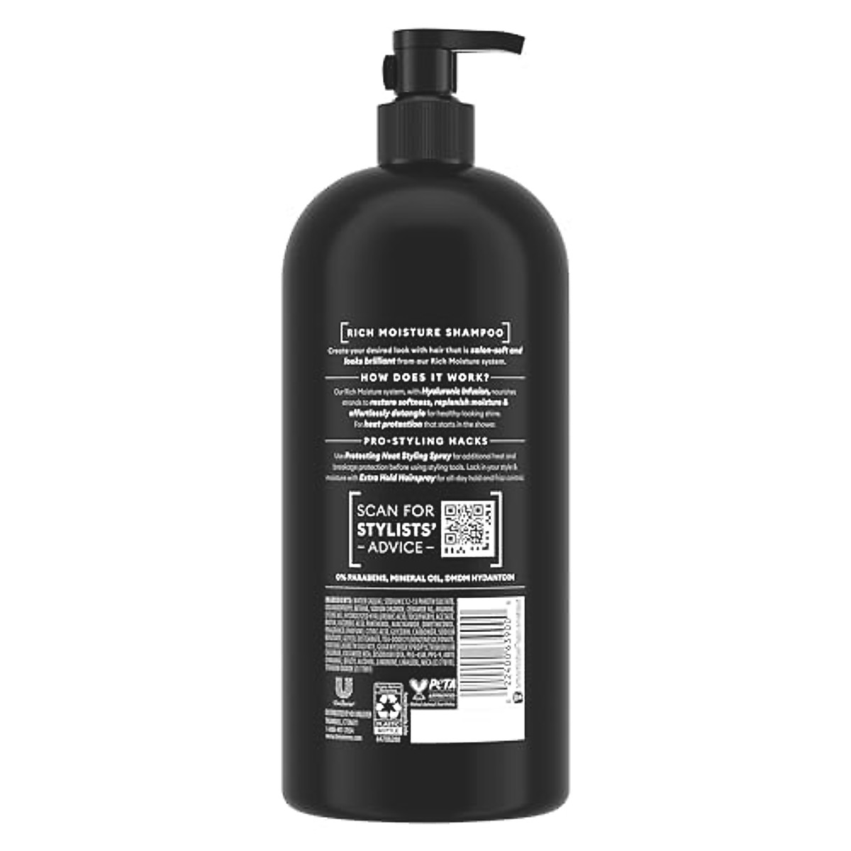 TRESemmé Rich Moisture Hydrating Shampoo with Pump for Dry Hair Formulated With Pro Style Technology 39 Fl Oz