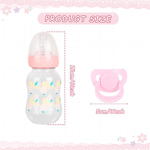 CHAREX Reborn Baby Doll Accessories Fake Feeding Bottle Sealed Matching Putty Magnetic Pacifier Baby Girl