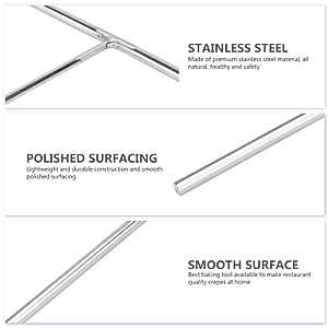 DOITOOL Crepe Pan Nonstick Stainless Steel Crepe Spreader T Shape Pancake Crepe Maker Batter Scraper Tool Dough Distributor Rake Baking Spatulas Sticks Kitchen Tools L Batter Spreader