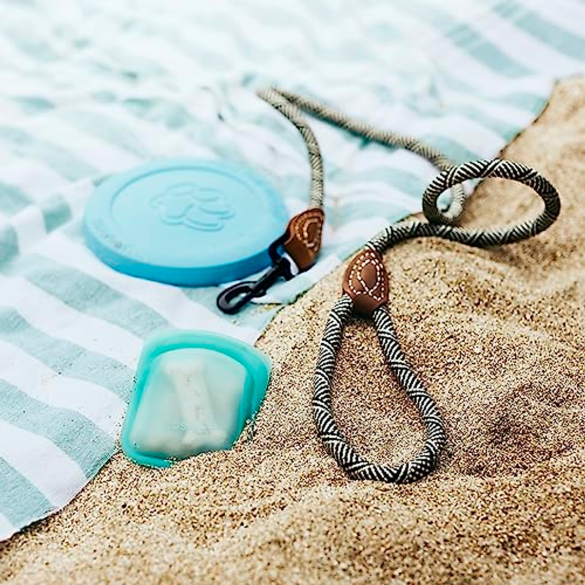 Stasher Reusable Silicone Storage Bag, Food Storage Container, Microwave and Dishwasher Safe, Leak-free, Pocket 2-Pack, Clear + Aqua