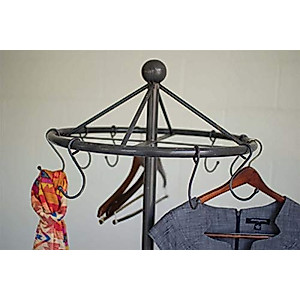 Kalalou Spinning Clothes Rack With Cast Iron Base, One Size, Brown