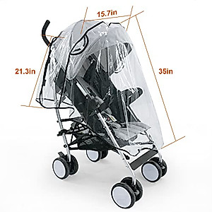 Cynebaby Universal Stroller Rain Cover, Waterproof Windproof Baby Travel Weather Shield for Rain Dust Snow Protection