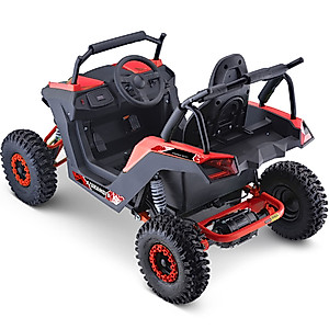 MotoTec Raider Kids UTV 48v 1200w Full Suspension Red