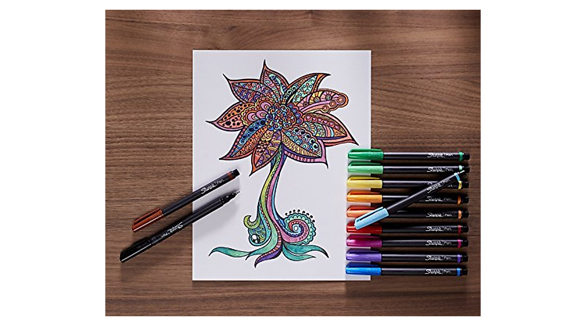 Sharpie Art Pens - 16 Vibrant Fine Point Markers for Creatives