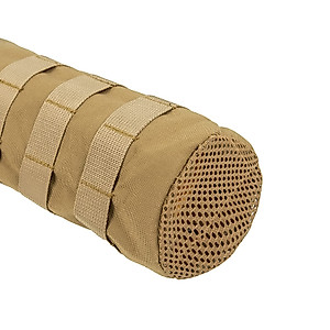 LOOGU Sports Water Bottle Pouch Bag, Molle Water Bottle Holder with Drawstring Open Top & Mesh Bottom, Travel Mesh Water Bottle Bag Tactical Hydration Carrier