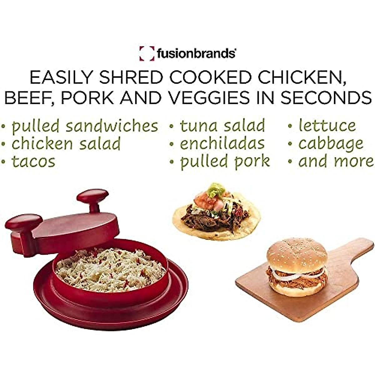 YAOTIANSF Chicken Shredder Quick Separation Ergonomic, Alternative to Bear Claw Meat Claws, for Pulled Pork Beef Barbecue Food, Environmental Protection Shred Machine Claws Tool Red 7.8inRed