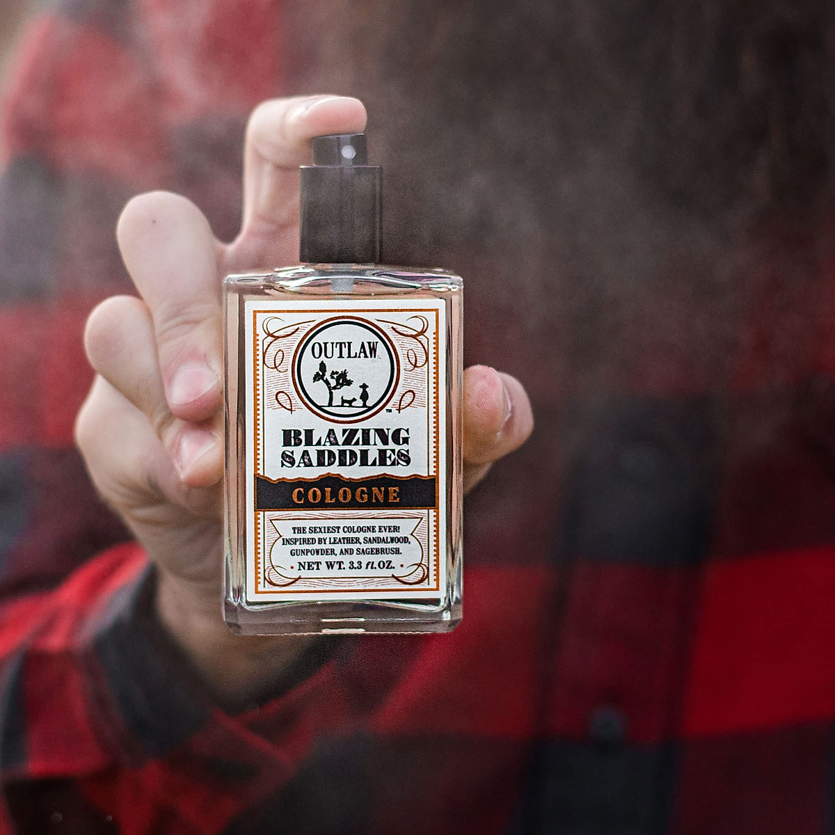 Outlaw Soaps Blazing Saddles Western Cologne | Bold Scent: Warm Leather, Gunpowder, Sagebrush, & Sandalwood | Mens & Womens Cologne