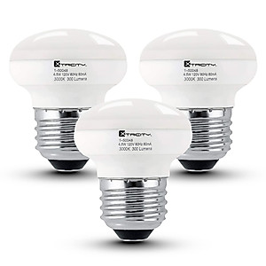 Xtricity R14 LED Light Bulb, 4.5w (40w equivalent), Dimmable, 300 Lumens, 3000k Soft White, E26 Medium Base, RoHS Compliant (Pack of 3)