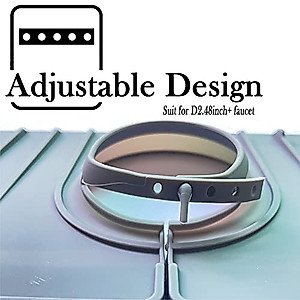 Actoridae Faucet Sink Splash Guard Water Catcher Mat with foldable trap for Kitchen & Bathroom Countertop Protect Suit for 2.5" Single Faucet