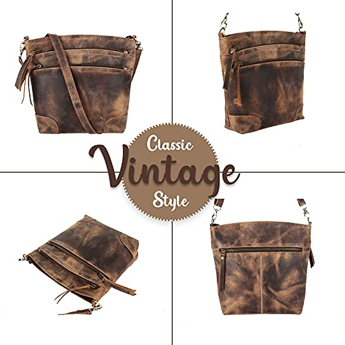 Leather Crossbody Bag for women purse tote ladies bags satchel travel tote shoulder bag