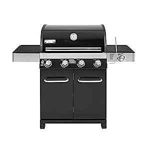 Monument Grills Larger 4-Burner Propane Gas Grills Cabinet Style, Black,LED Controls,Side Burner,USB Light-13892