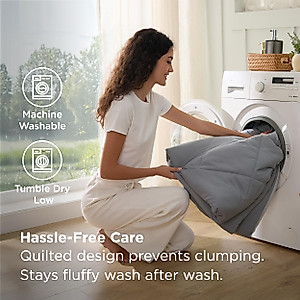 BEDSURE Queen Comforter Set - 7 Pieces Reversible Queen Bed Set Bed in a Bag with Comforters Queen Size, Sheets, Pillowcases & Shams, Grey Bedding Sets