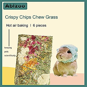 Abizoo Rabbit Treat,Natural Molar Timothy Hay Herbal Floral Scent Snack Chew Toys Gift for Bunny Chinchillas Hamster Gerbils,12 Pcs Small Animals Cage Entertainment Accessories Guinea Pig Treats
