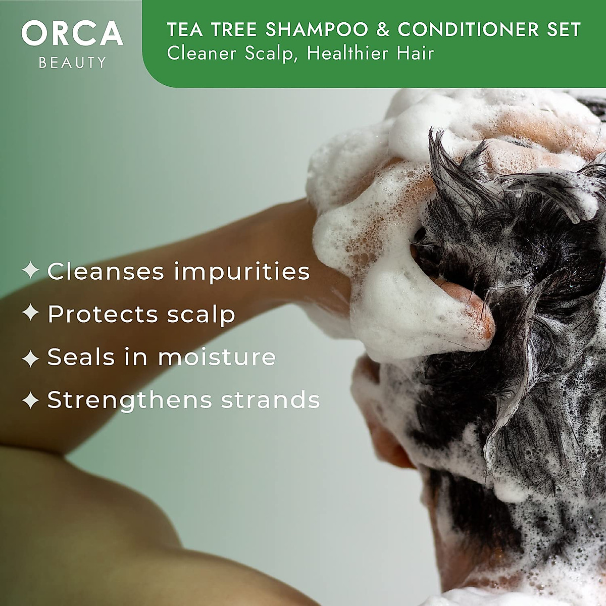 Tea Tree Oil Shampoo and Conditioner Set for Oily Hair, Dry Scalp & Dandruff - 2x16oz for Men & Women