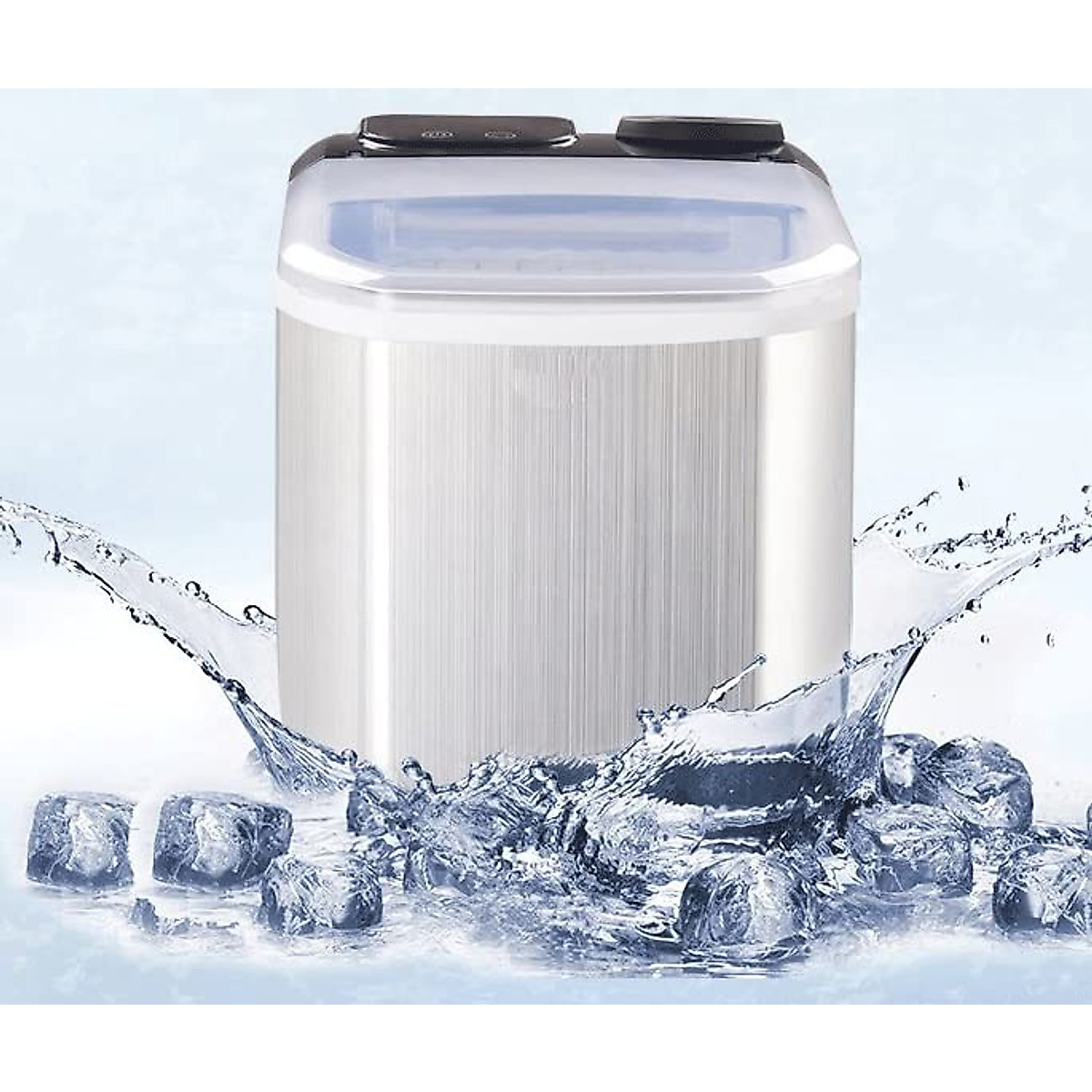 Electric Automatic Ice Maker Commercial Coffee Shop Bar Mini Round Block Making Machine