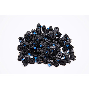 HK Gaming MS-1 Mechanical Key Switches for Mechanical Gaming Keyboards | PCB Mounted | Pre Lubed | 67cN ; Linear (Pro Marlin Blue, 90 Pcs)