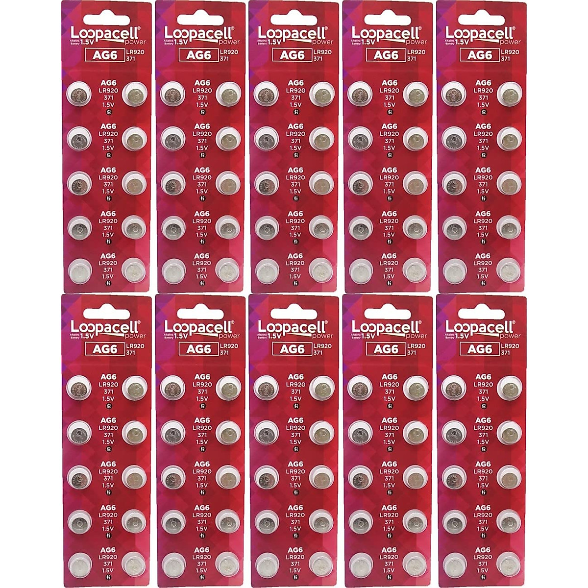 LOOPACELL 100 AG6 371 Watch Batteries