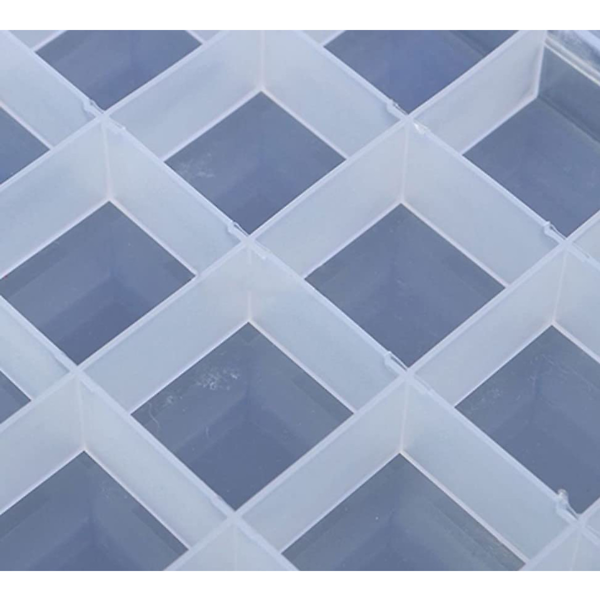 Transparent 24 Compartments Plastic Box Case Jewelry Bead Storage Container Craft Organizer with Divider and Compartments for Earring Rings Necklaces Bracelet Anklet